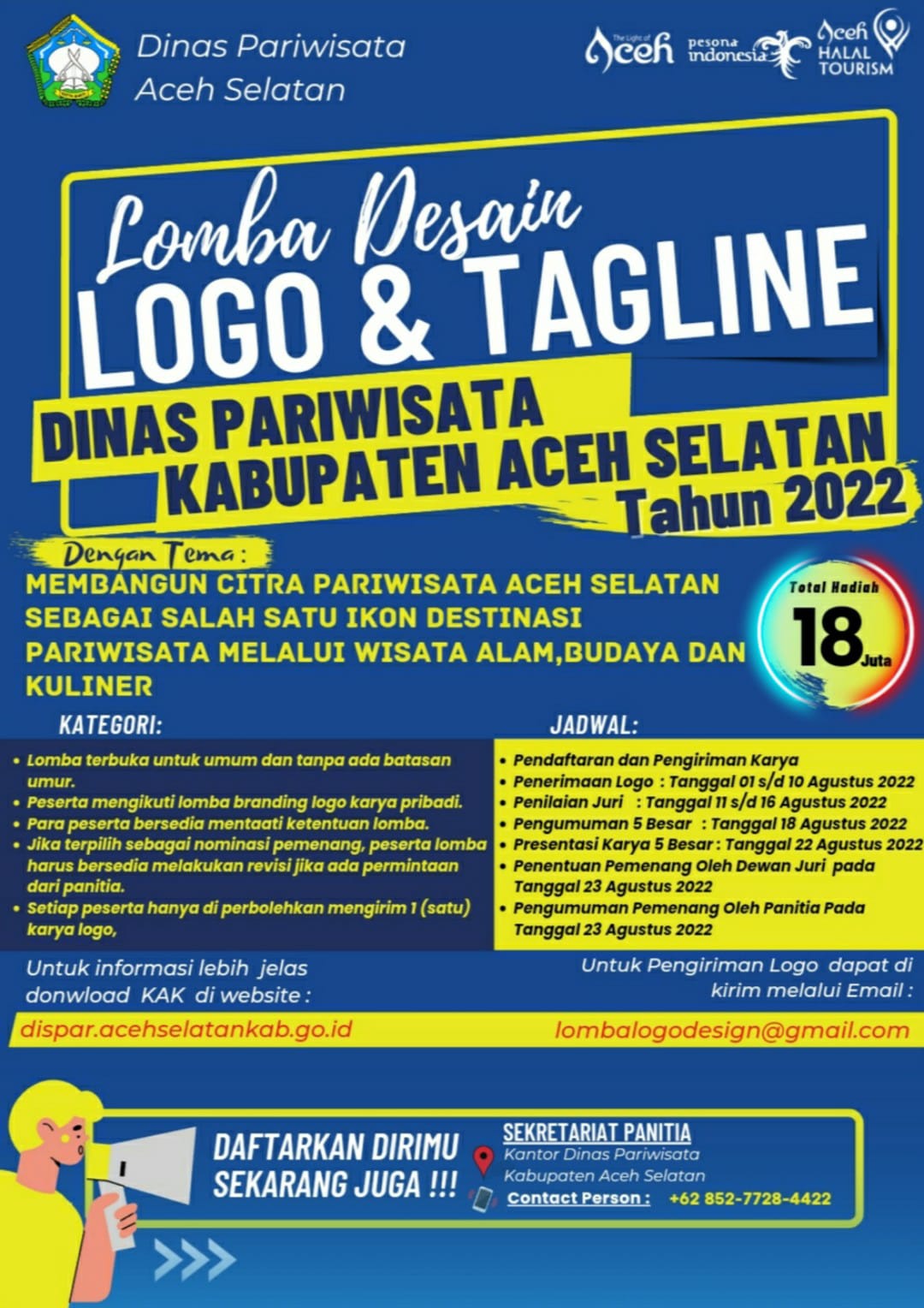 Buruan, Pemkab Aceh Selatan Buka Lomba Desain Branding Logo Dan Tagline ...