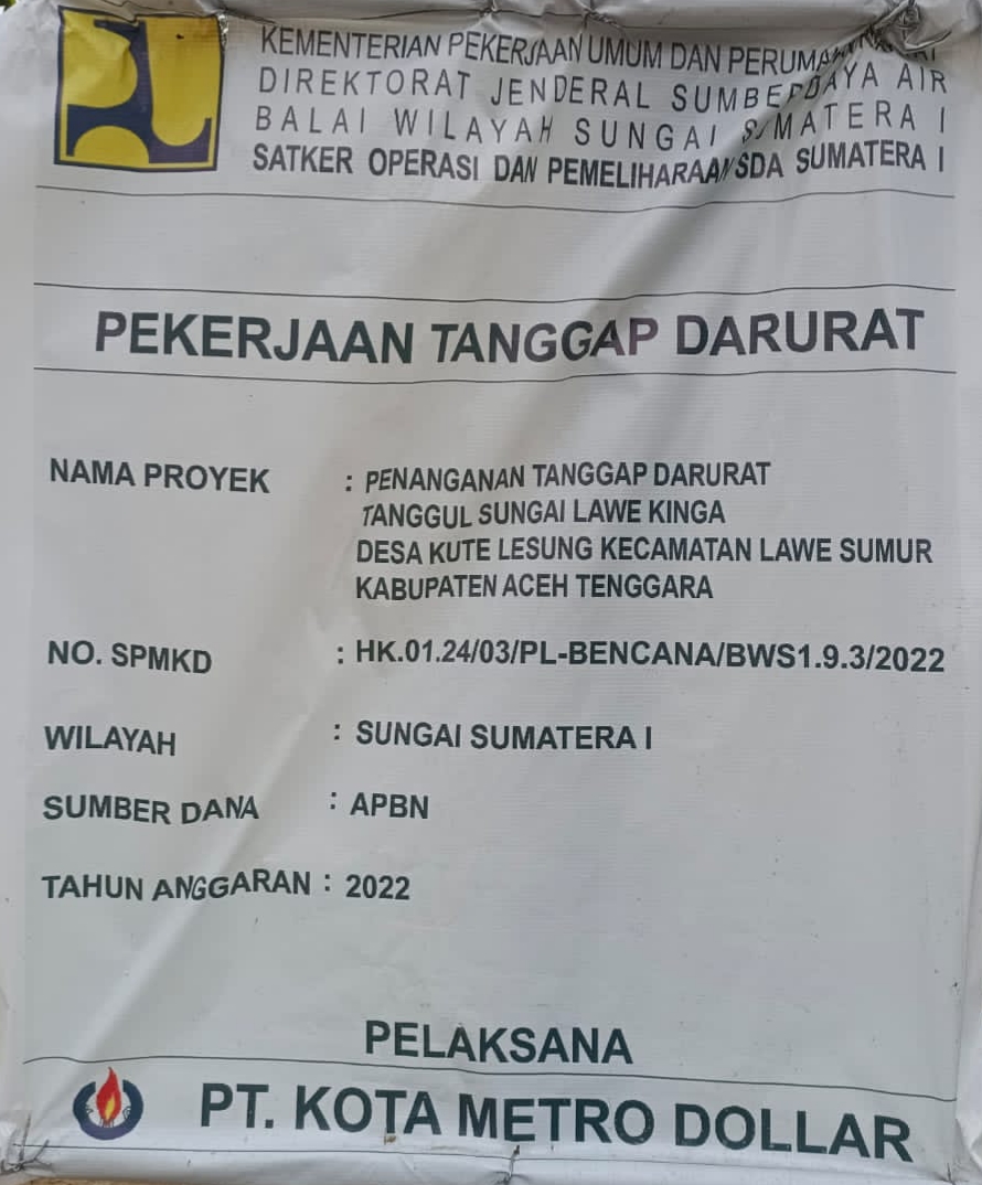 Proyek Tanggul Lawe Kinga Agara Sarat Masalah, Kasatker Diduga Ikut Bermain