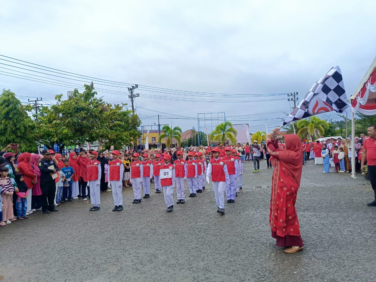 Semarakan HUT Kemerdekaan RI Ke 79, Diwarnai Dengan Gerak Jalan